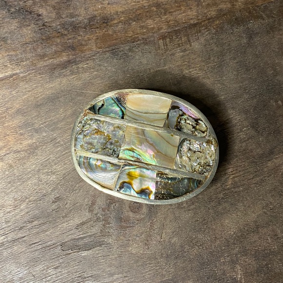 Vintage | Accessories | Vintage Mexican Abalone Shell Silver Belt ...